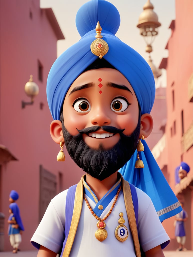 Premium Free ai Images | sikh boy