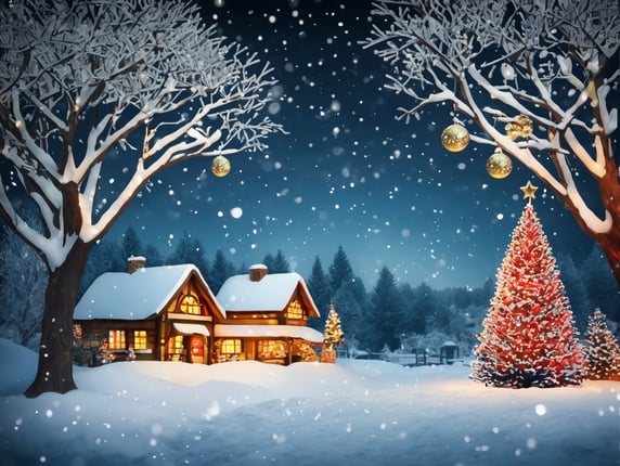 Premium Free ai Images | christmas overlay image background realistic
