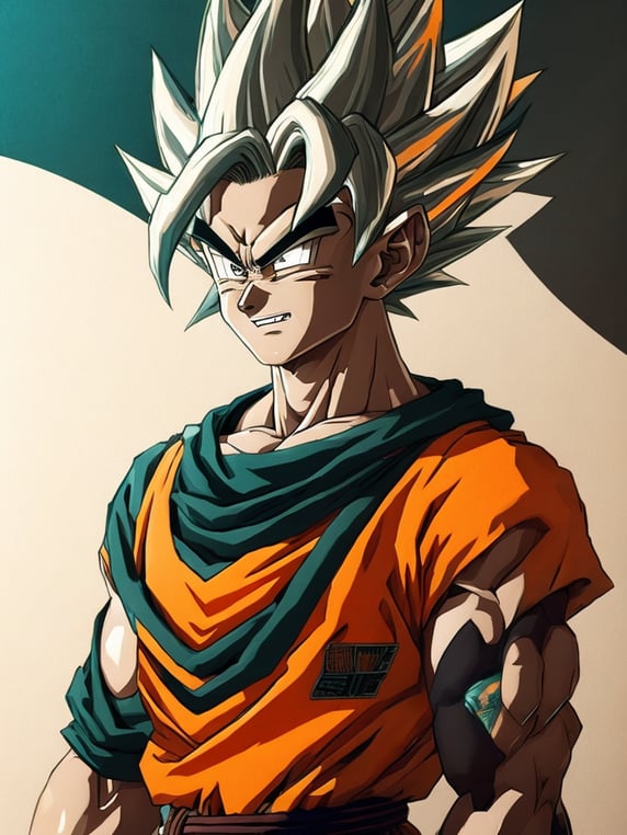 Premium Free ai Images | goku mid dragon ball characters drawing