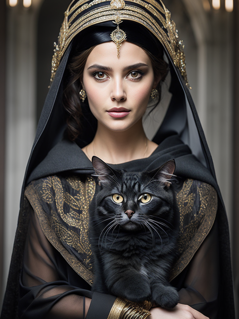 Lumenor AI Image Generation - portrait of princess leia wearing niqab ...