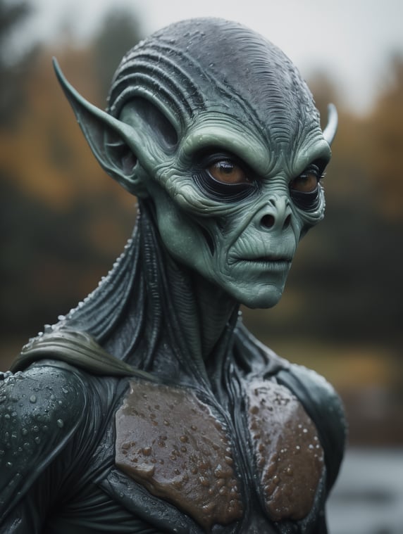 Premium Free ai Images | an alien dressed up like human for halloween ...