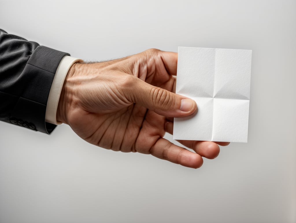 Premium Free ai Images | hand holding square piece of paper between ...