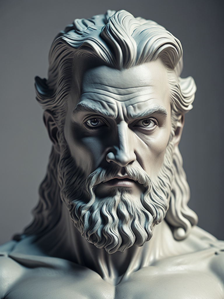 Lumenor AI Image Generation - realistic portrait white greek marble ...