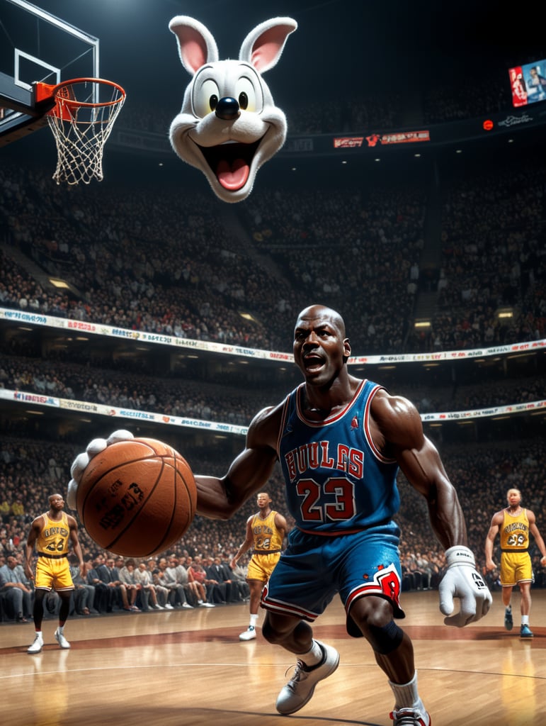 Premium Free ai Images | michael jordan as cartoon character such as ...