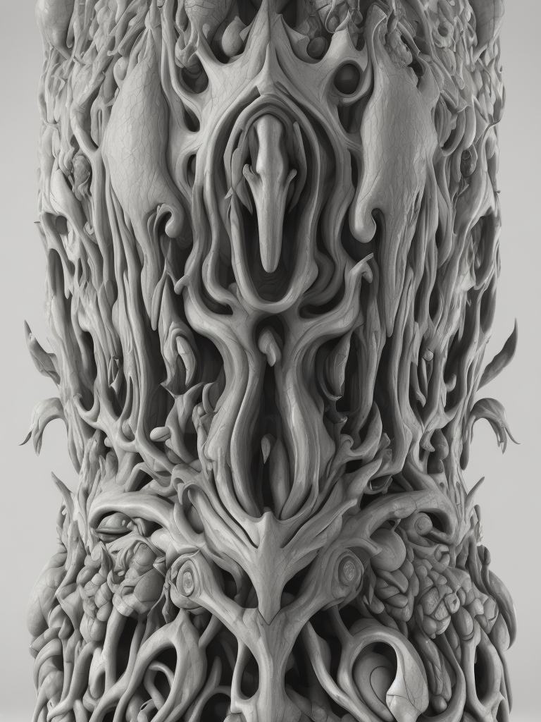 Lumenor AI Image Generation - black color biomorphic topologies