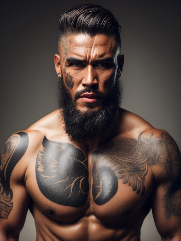 Lumenor AI Image Generation - portrait of powerful muscular new zealand ...