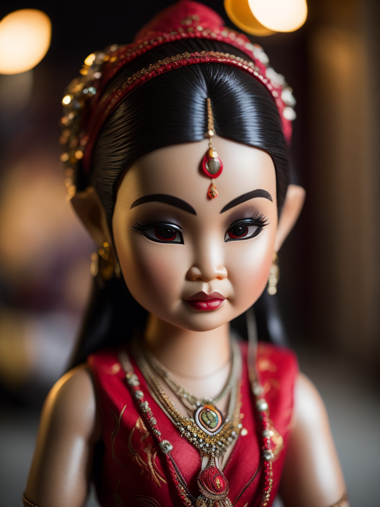 Lumenor AI Image Generation - cambodian apsara style mga bratz doll toy ...
