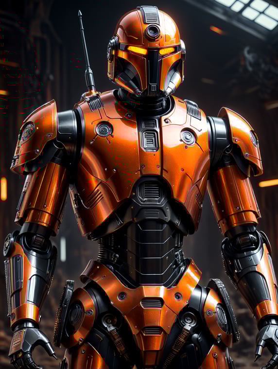 Premium Free ai Images | commando droid star wars full body battle pose ...