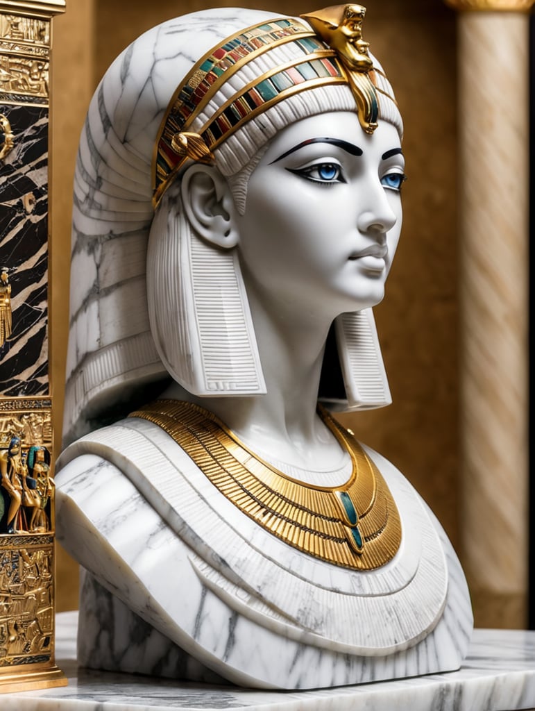 Premium Free ai Images | cleopatra marble statue
