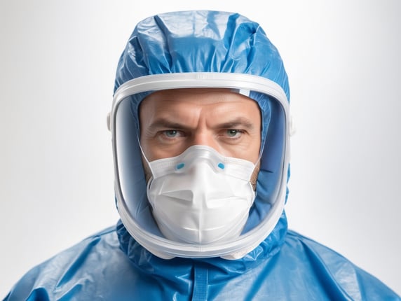 Premium Free ai Images | realistic photo of man wearing blue medical ...