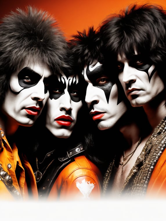 Lumenor AI Image Generation - rock band kiss studio photo professional ...