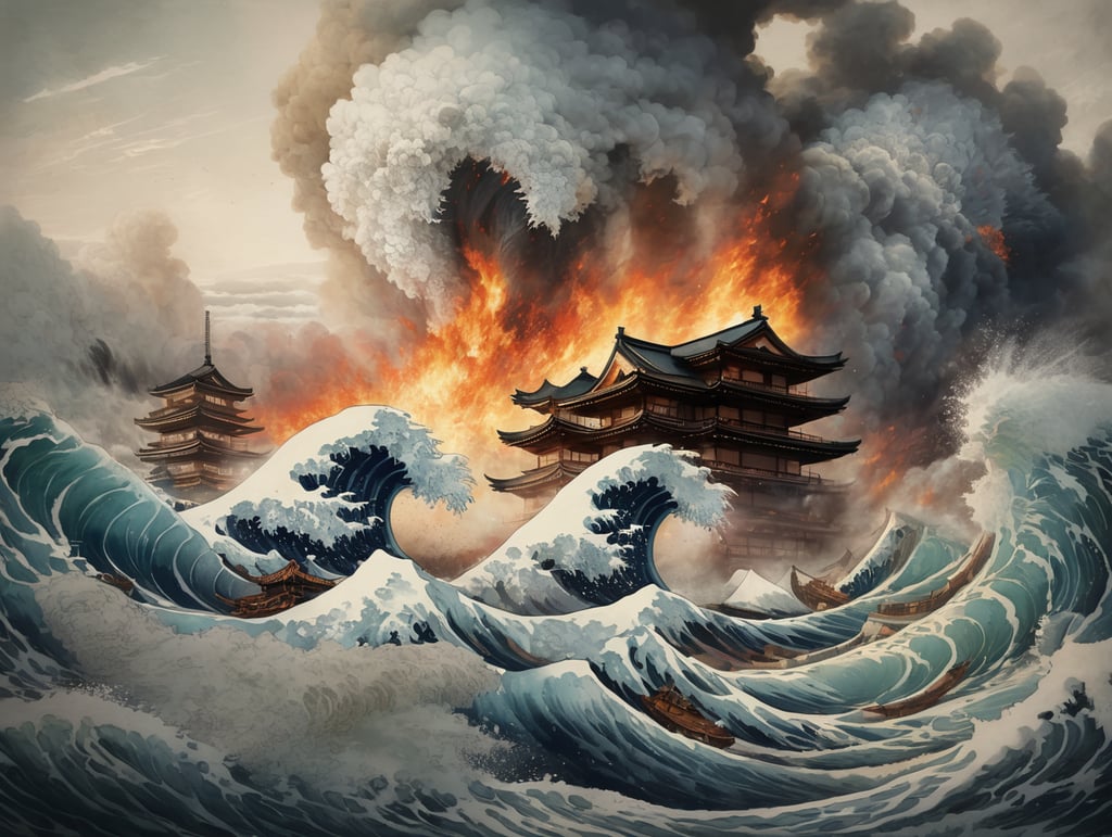 Premium Free ai Images | epic photograph of an earthquake in japan ...