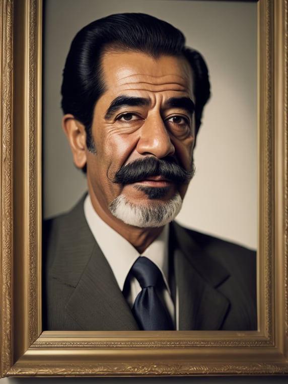 Premium Free ai Images | portrait of sadam husein saddam hussein was ...