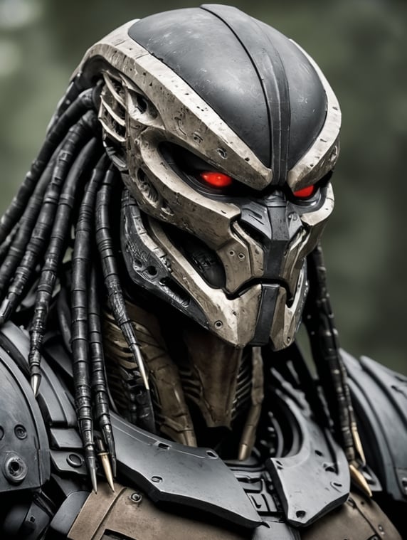 Premium Free ai Images | predator mixed with terminator
