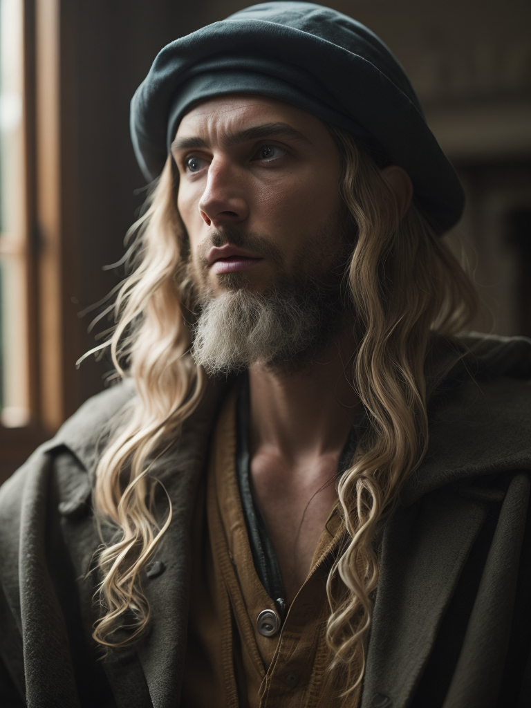 Premium Free ai Images | leonardo da vinci in real life