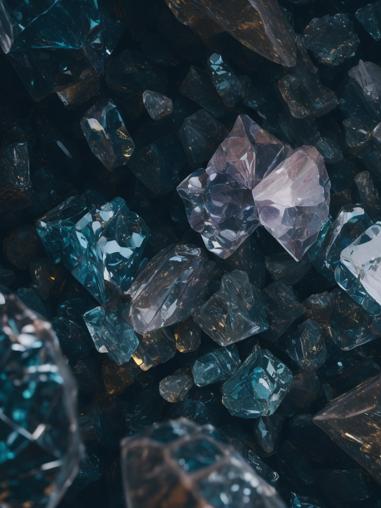 Premium Free ai Images | crystal texture pattern background top view ...
