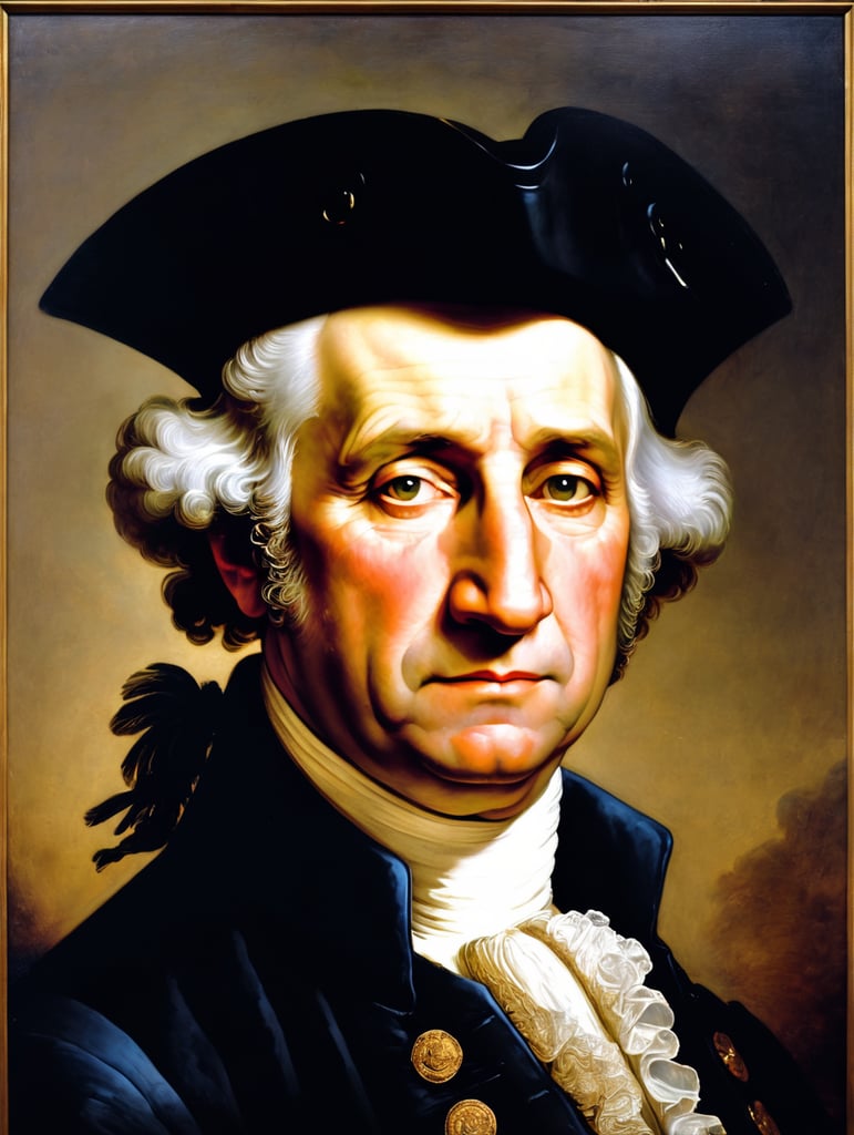 Premium Free ai Images | portrait of george washington by rembrandt ...