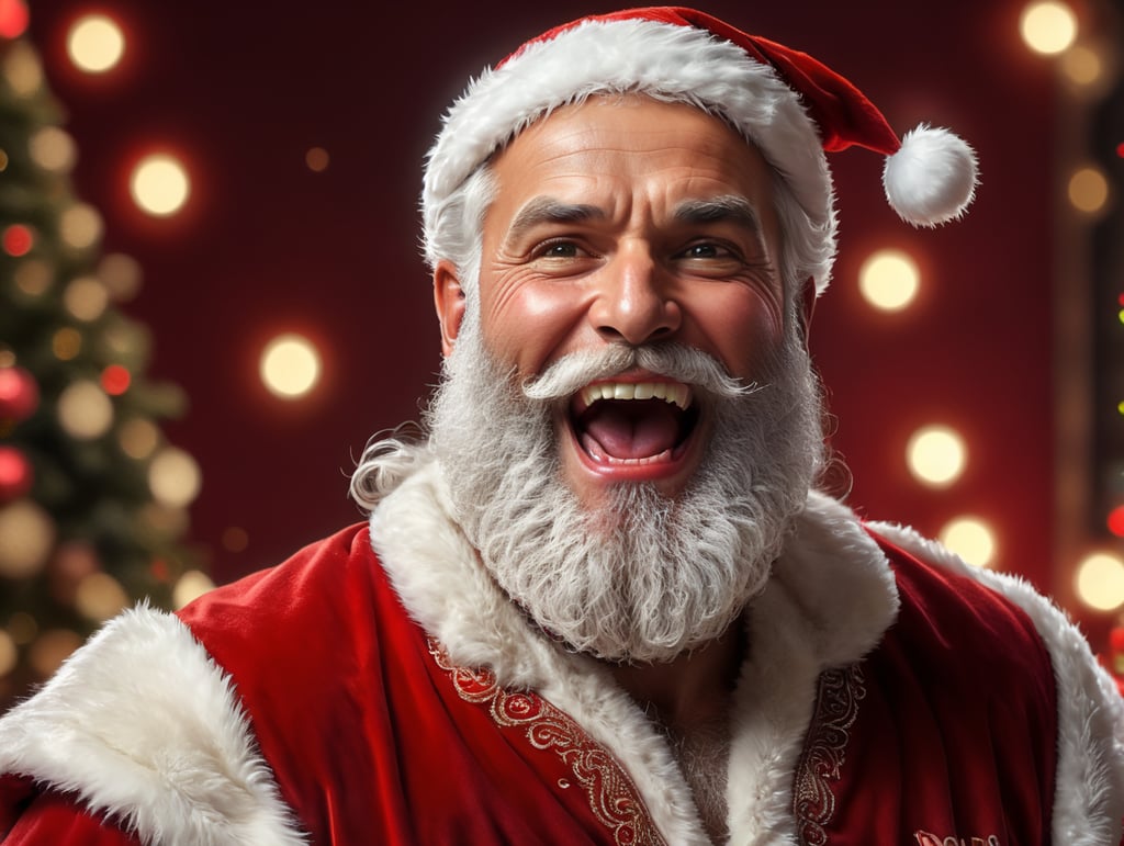Premium Free ai Images | ultra handsome santa claus white bearded man ...