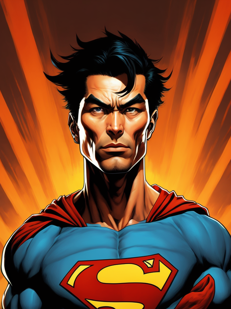 Lumenor AI Image Generation - chinese superman hero portrait comics ...