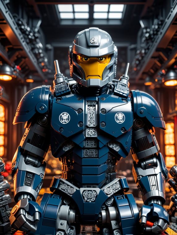 Premium Free ai Images | brand new lego set in the box featuring robocop