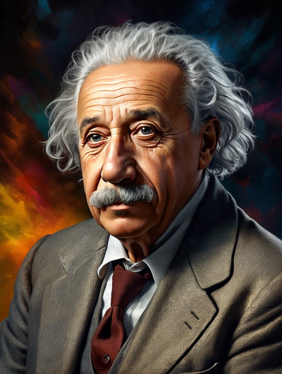 Premium Free ai Images | sitting centered portrait of albert einstein ...