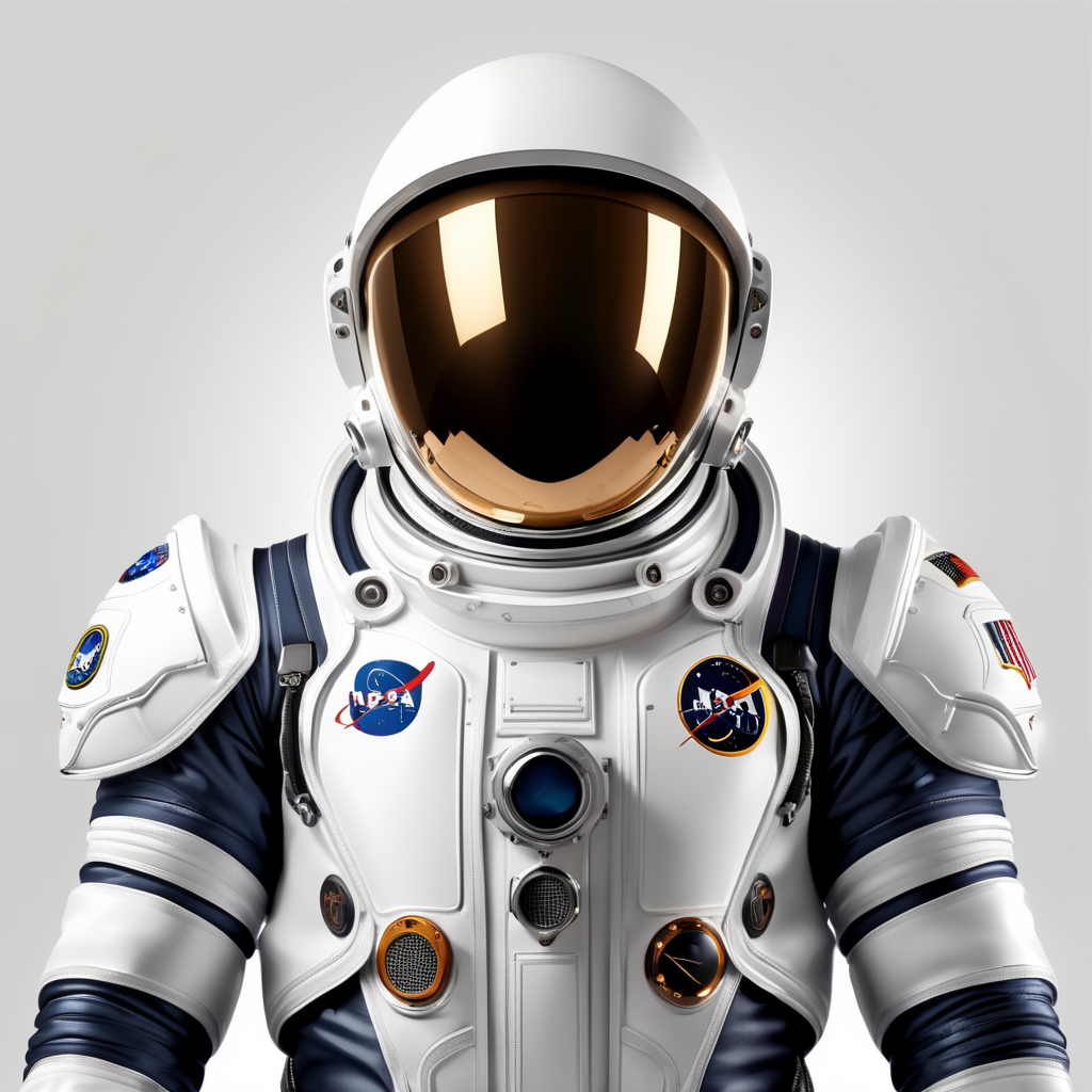 Premium Free ai Images | space suit on white background with sharp edge ...