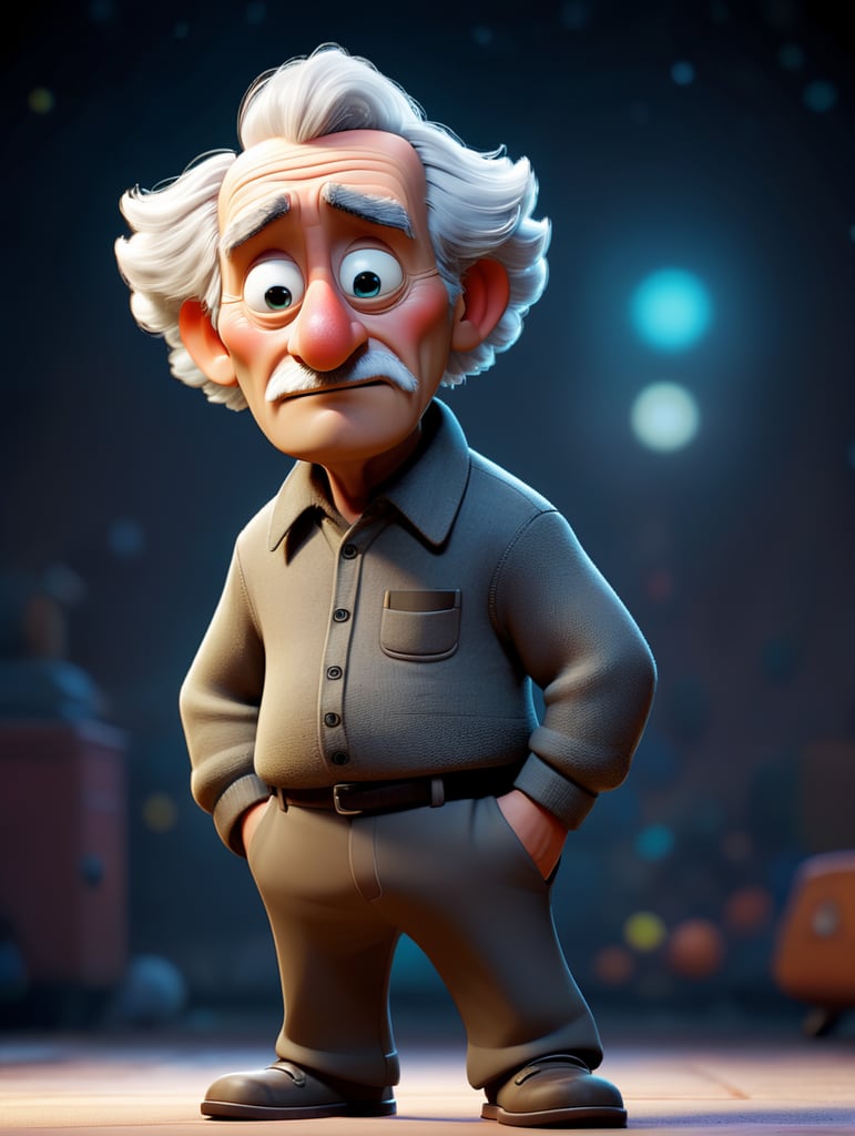 Premium Free ai Images | albert einstein full body and looking at camera