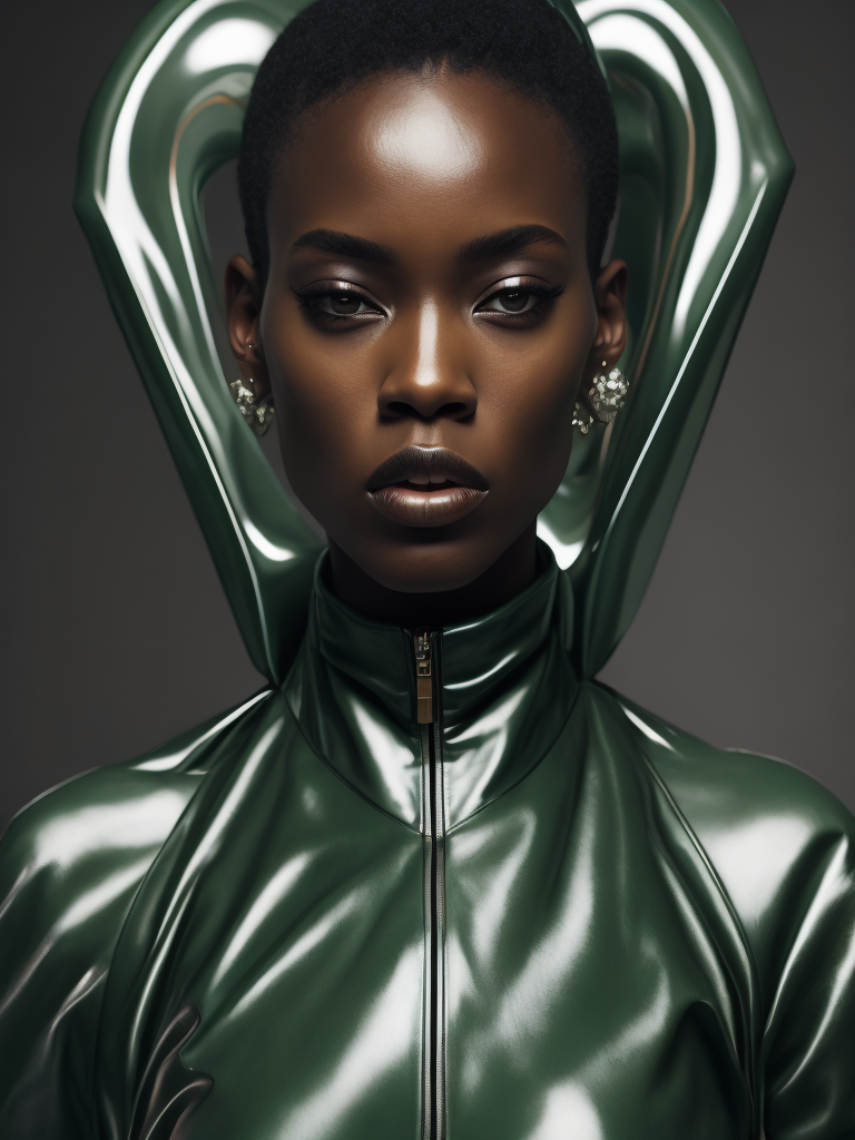 Lumenor AI Image Generation - serious black female model looking ...