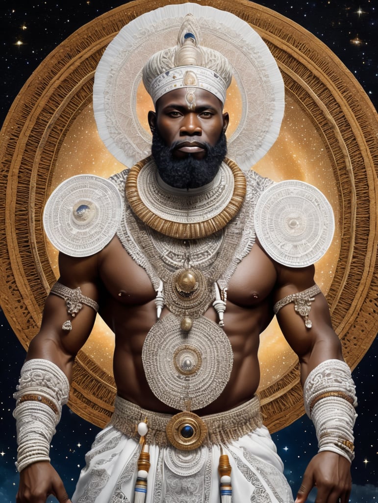 Premium Free ai Images | obatala the african orisha wearing detailed ...