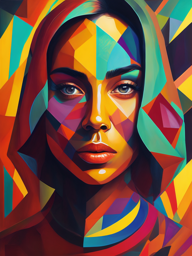 Premium Free ai Images | paint portrait of woman that showcases her ...