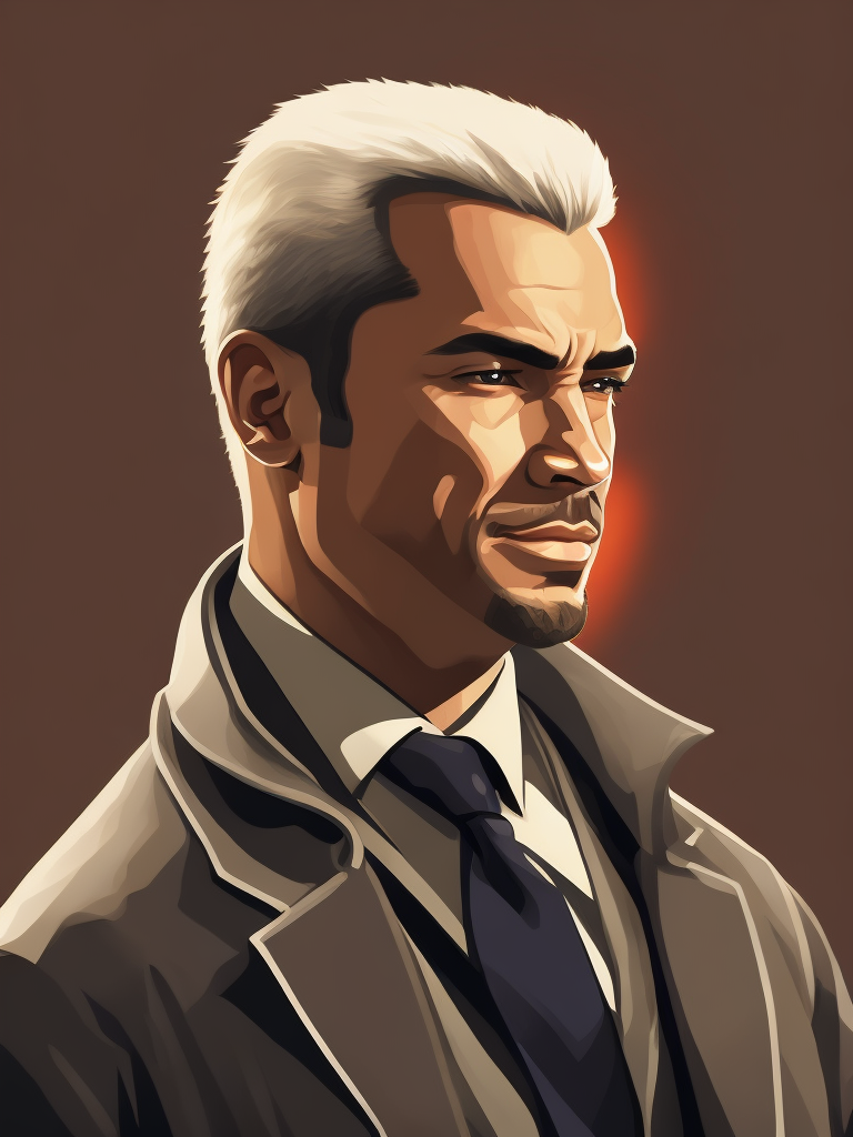 Lumenor AI Image Generation - portrait of gta man vector art