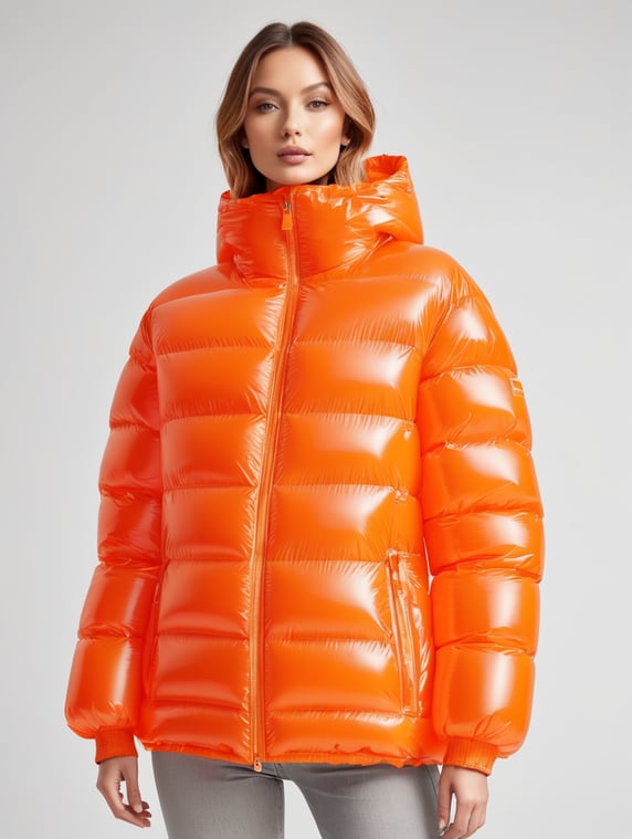 Premium Free ai Images | inflatable vibrant orange minimalist womens ...