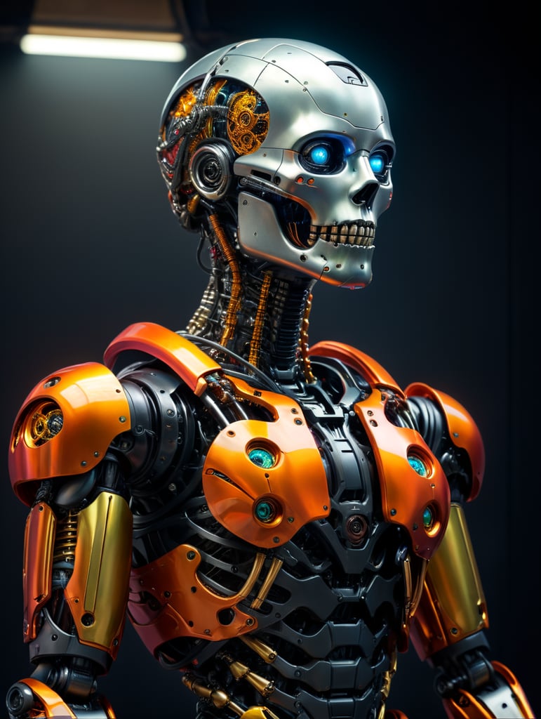 Premium Free ai Images | humanoid model portrait beautiful skeletal ...