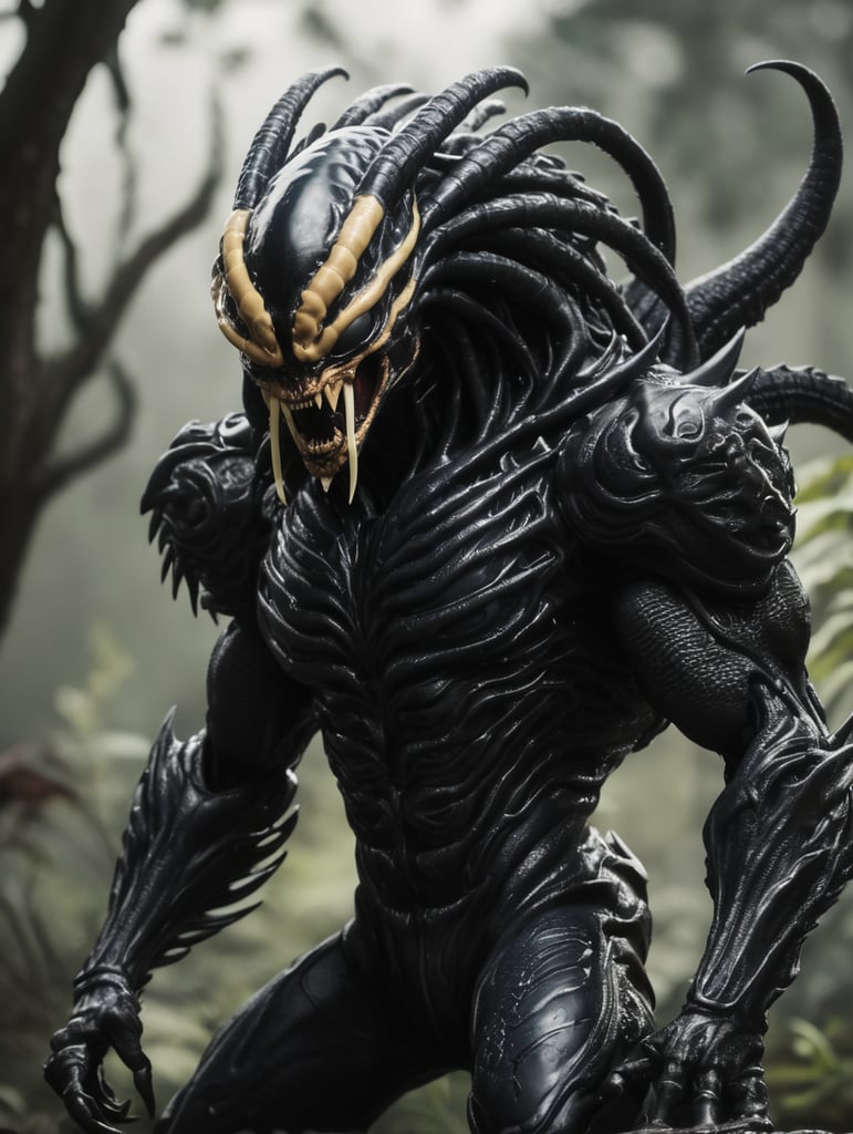 Premium Free ai Images | alien venom symbiote predator
