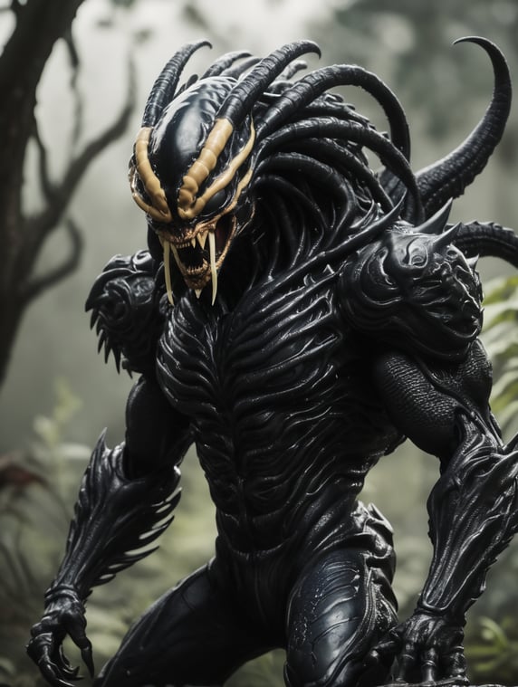 Premium Free ai Images | alien venom symbiote predator