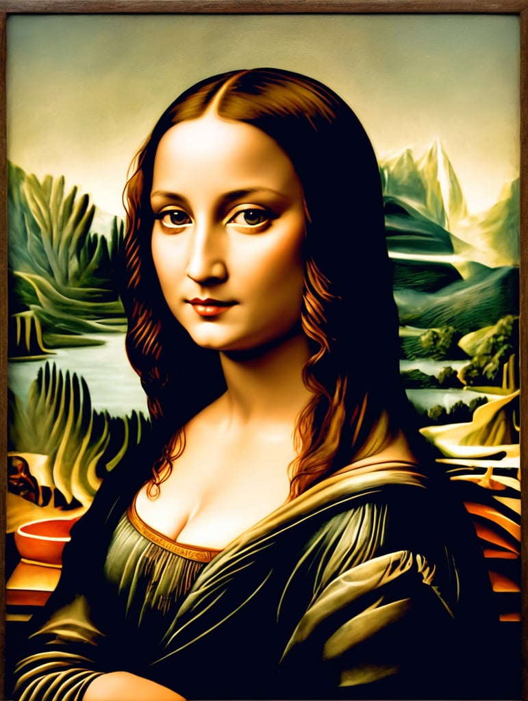 Premium Free ai Images | make monalisa paint by leonardo davinci turn ...