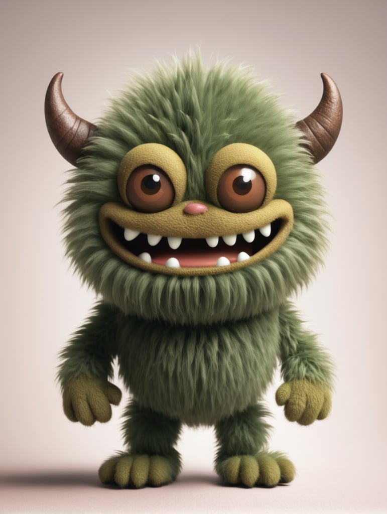 Premium Free ai Images | cute brown furry monster driving buggy