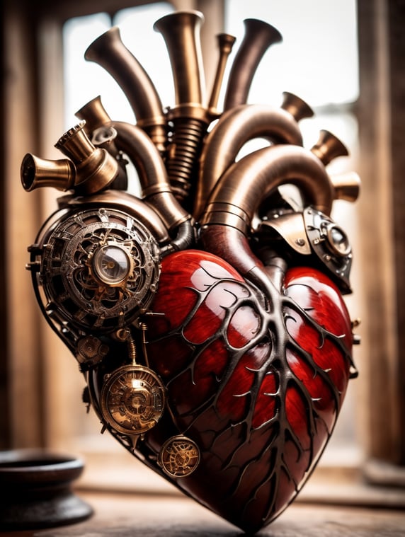 Premium Free ai Images | human heart made by skilled craftsman in ...