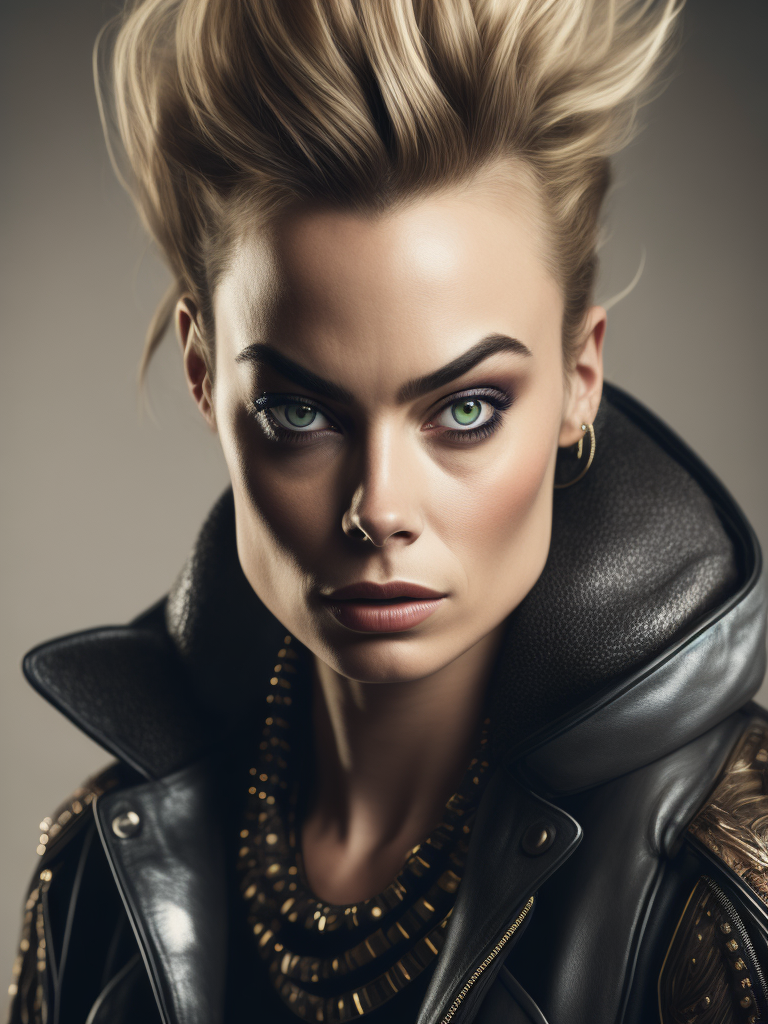 Lumenor AI Image Generation - margot robbie as punk