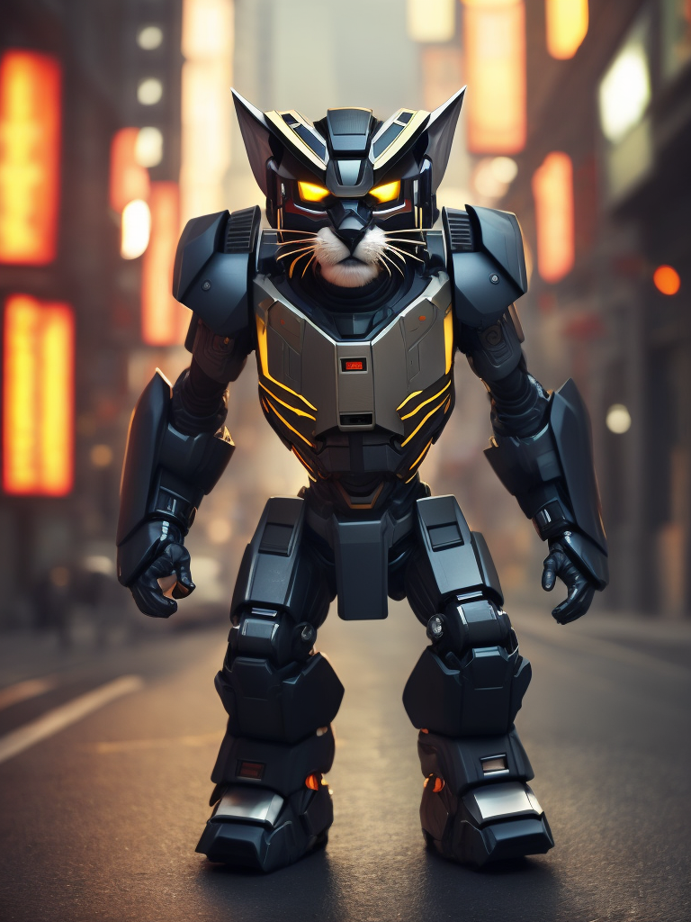 Lumenor AI Image Generation - transformers style cat