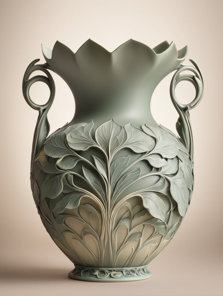 Premium Free ai Images | fantasy themed vase inspired by the art nouveau style resembling flower ...