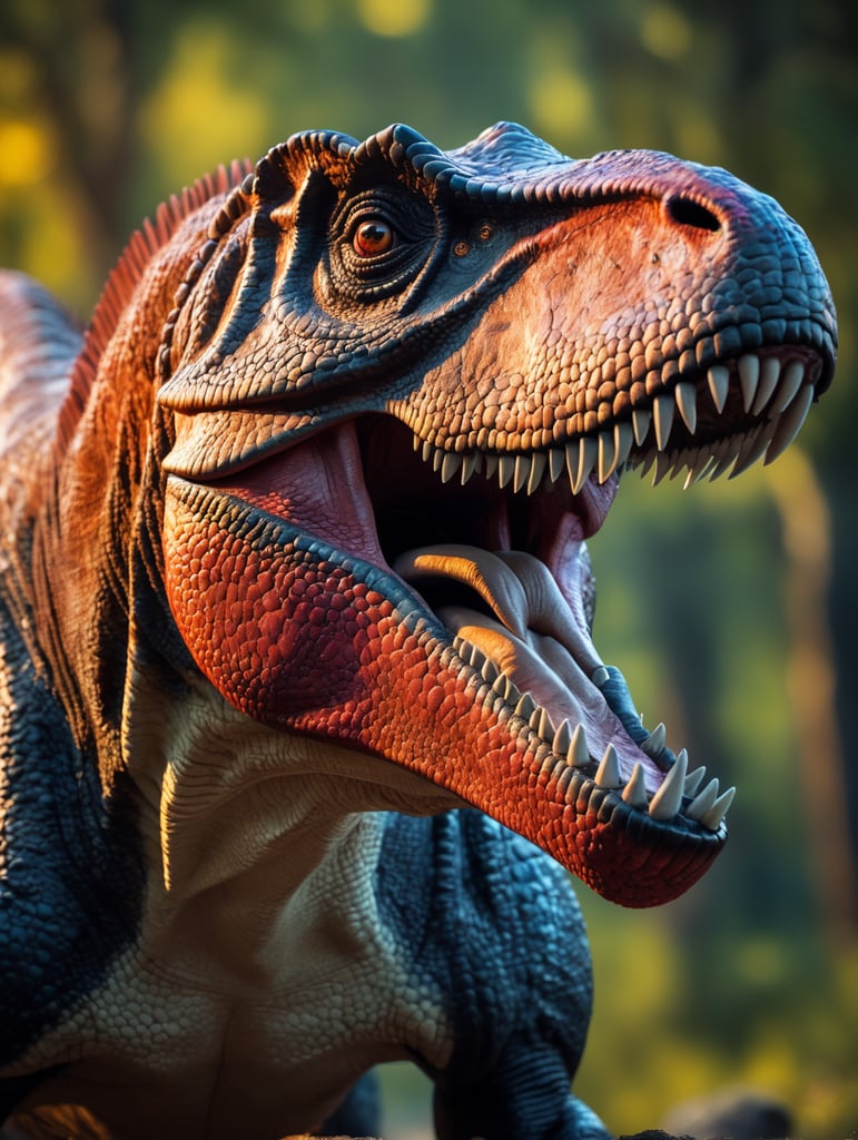 Premium Free ai Images | tyrannosaurus rex vibrant colors depth of ...
