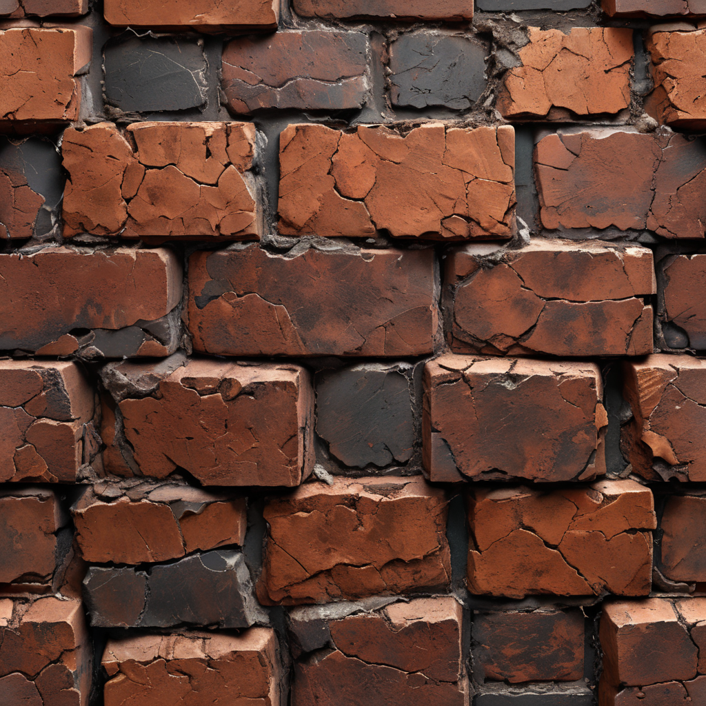 Premium Free ai Images | cracked brown brick texture seamless