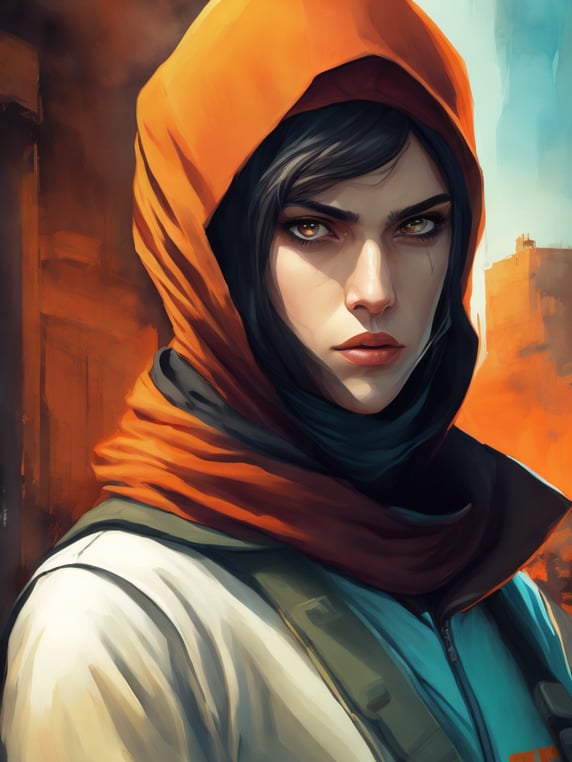 Premium Free ai Images | terrorist man with hijab from counter strike ...