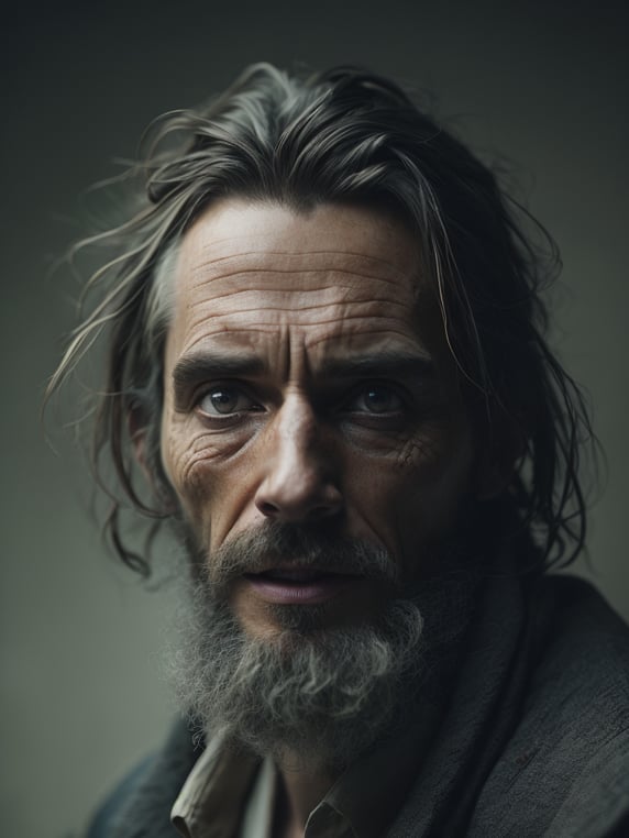 Lumenor AI Image Generation - portret starogo kocegara lico saze ...