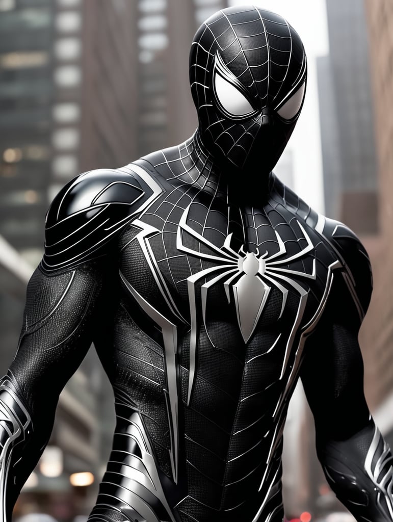 Premium Free ai Images | symbiote spider man suit