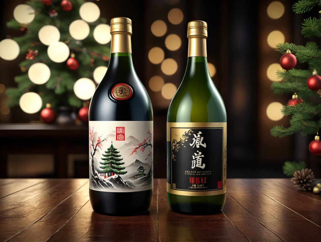Premium Free ai Images | realistic bottle of sake high quality ...