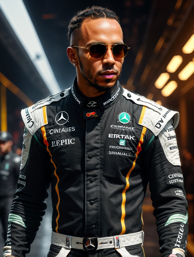Premium Free ai Images | lewis hamilton in new fashionable look