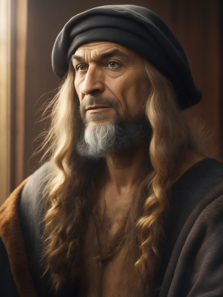 Lumenor AI Image Generation - leonardo da vinci in real life