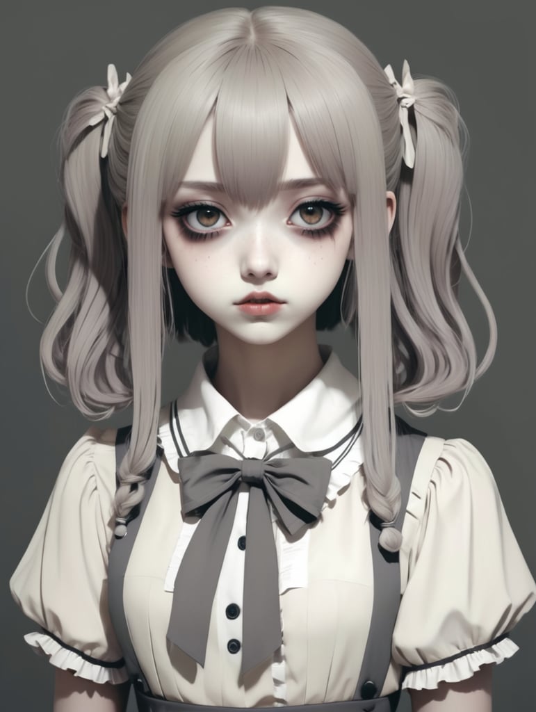 Premium Free ai Images | anime creepy girl